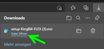 Schnell & einfach KingBill FLEX herunterladen!