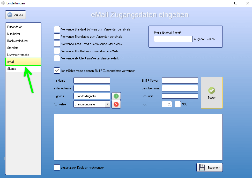 KingBill - alle Einstellungen zu Ihrem Unternehmen!
