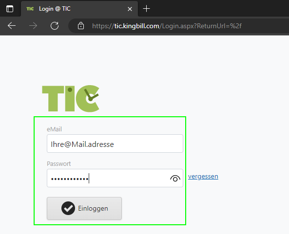 Handbuch TIC » Login unter Windows